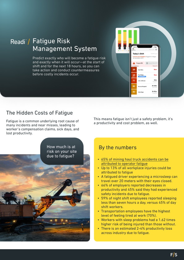 Fatigue Science | Readi Product Overview Brochure
